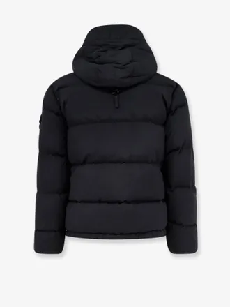 Stone Island Mens Down Jacket Nylon Metal Black