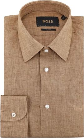 HUGO BOSS Homme, Chemises, Beige, Taille: 2XL Chemise en lin