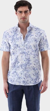 van Laack Popeline Hemd mit Blumen-Druck Tailor Fit