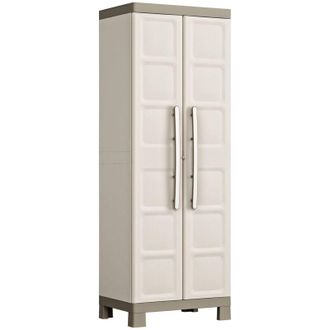 Dmora Armoire dExt&eacute;rieur Strathmore, Meuble de Jardin 4 &Eacute;tag&egrave;res, Imperm&eacute;able Fabriqu&eacute; en Italie, 45x65x182h cm Sable Marron