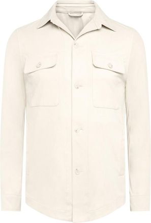 HUGO BOSS Overshirt aus Stretch-Baumwolle mit Twill-Struktur, Relaxed-Fit in