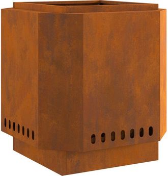 vidaXL Vidaxl - Feuerplatz Braun 48 x 48 x 51 cm Witterungsbeständiger Stahl