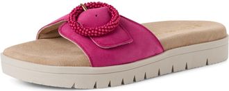 Marco Tozzi Damen Pantoletten aus Leder mit Schnalle, Rosa (Pink), 40 EU