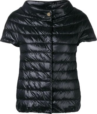 Herno Femme, Vestes, Noir, Taille: 36 FR Superbe Doudoune Courte &agrave; Manches Courtes