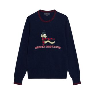 Brooks Brothers Wollmischung Rundhals Lunar New Year Pullover - - Knitwear - Herren - Blau - S