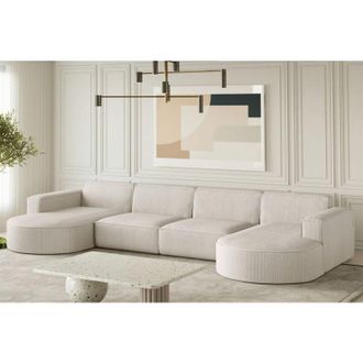 Fun Möbel Wohnlandschaft U-Form Sofa palma xl in Stoff Scala Sand