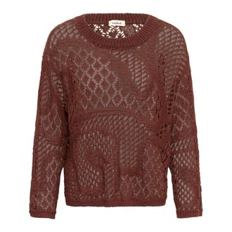Soaked In Luxury Rundhals-Strickware - - Knitwear - Damen - Braun - XS