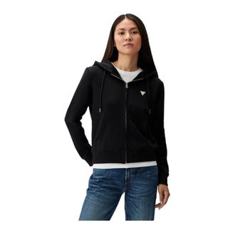 Guess Rei&szlig;verschluss Hoodie - - Sweatshirts & Hoodies - Damen - Schwarzk - M