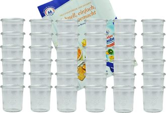 MamboCat 36er Set Weckgläser Sturzglas 140 ml I Original Weck Sturzglas Dessertglas I Einweckgläser für Kuchen Gelees UVM I Sturzgläser ohne Deckel inkl. Diama