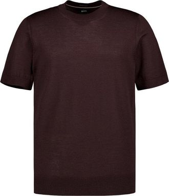 HUGO BOSS Herren T-Shirt braun Merinowolle