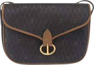 Dior Sac bandouli&egrave;re Pre-owned Vintage &agrave; rabat motif nid dabeille - Femme - Pre-owned - Noir - Taille: ONE Size