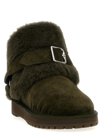 Burberry Womens Bicolor Leather Ankle Boots