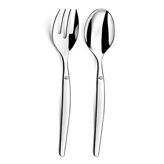 Lou Laguiole Jet - 2 couverts à salade, Acier