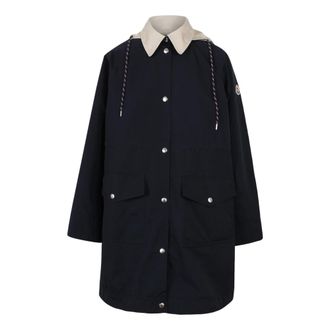 Moncler Femme, Manteaux, Bleu, Taille: 40 FR Veste Longue 3-en-1 Begonia