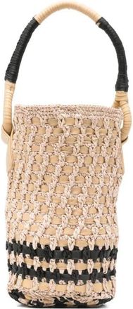 Alysi Femme, Sacs, Beige, Taille: ONE Size Mini Sac en Raffia