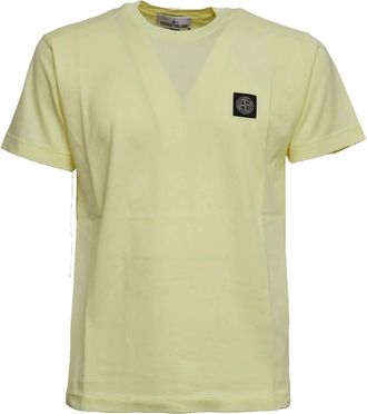 Stone Island Homme, Tops, Jaune, Taille: S T-shirt Coupe Slim