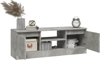Generic TV-Einheit mit 2 T&uuml;ren, Sonoma-Grau, 102 X 30 X 36 cm, Wohnzimmerschrank, Medienst&auml;nderm&ouml;bel (Betongrau)