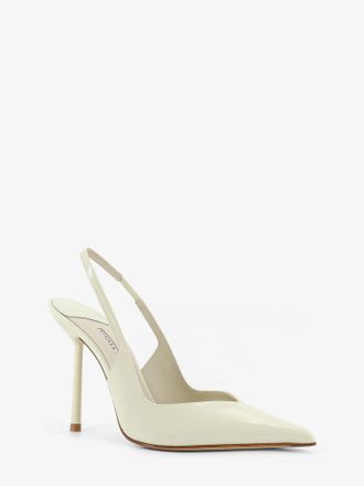 Le Silla Womens D&eacute;collet&eacute; Vivienne Patent Leather White Pumps High Heel Shoes