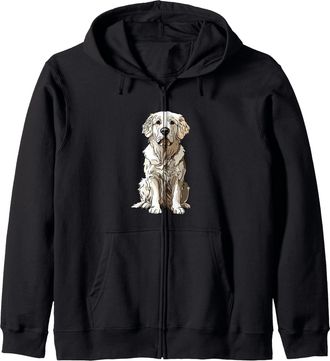 Whyitsme Design Große Pyrenäen-Hunde-Illustration Kapuzenjacke