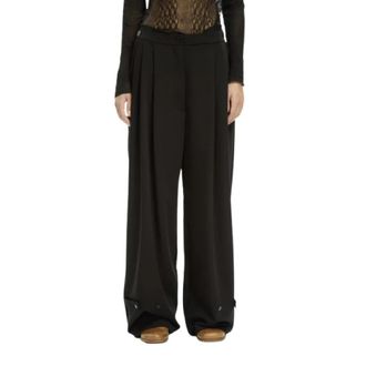 Malloni Pantalone con pieghe frontali MLO - - Trousers - Damen - Schwarzk - XS