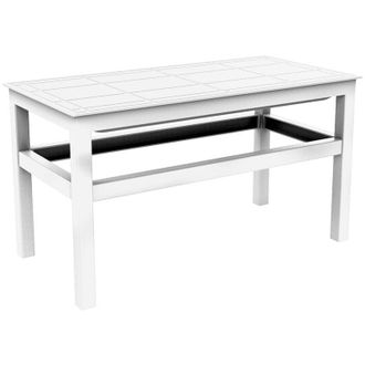 Resol click-clack Table Basse Intérieur, Extérieur 90x45 Blanc