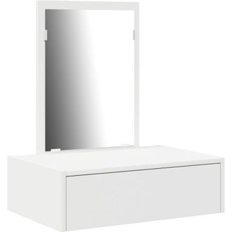 vidaXL Table de Toilette Blanc 60 x 40 x 70 cm Bois ding&eacute;nierie Vidaxl