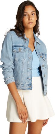 Tommy Jeans Damen Classic Jacket Bi8110 Dw0dw20123 Trucker-Jacke, Denim (Denim Light), XS EU