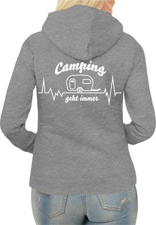 Spass Kostet Damen Frauen Kapuzenjacke Camping (R&uuml;ckendruck) Liebe wohnwagen jacke mit kapuze