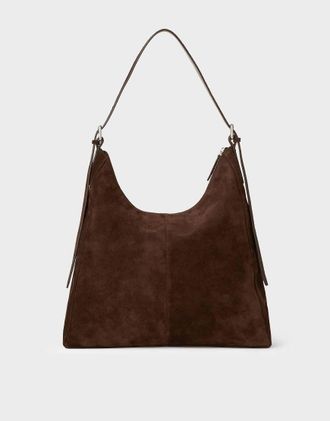 Vagabond Hilo sac port&eacute; &eacute;paule grand en daim couleur caf&eacute;-Marron