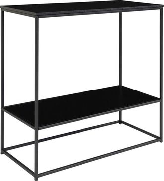 M&S Collection Console 2 &eacute;tag&egrave;res en bois et m&eacute;tal - Noir - vita