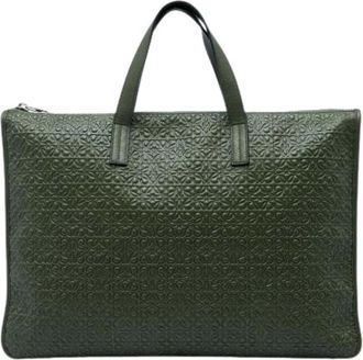 Loewe Sac cabas daffaires Pre-owned - Femme - Pre-owned - Vert - Taille: ONE Size