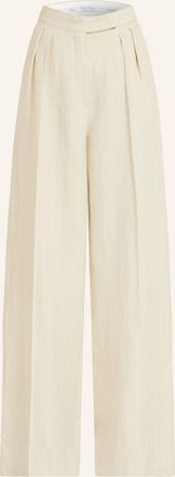 Max Mara Marlenehose Rauche Aus Leinen beige