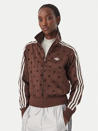 adidas Sweatshirt Satin Polka Dots Tt Track Top LI2855 Braun Regular Fit