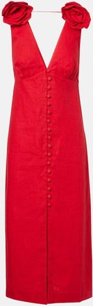 Farm Rio Midikleid aus Leinen