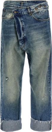 R13 Femme, Jeans, Bleu, Taille: W28 Crossover Jean