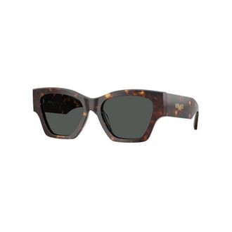 Versace Sonnenbrille mit Logo-Print im quadratischen Design - - Accessories - unisex - Braun - 53 MM