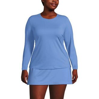 Lands End Badeshirt, Damen, Gr&ouml;&szlig;e:52-54 plus, Blau, Nylon-Mischung, by Lands End