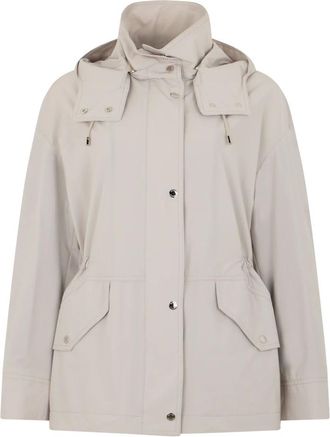 Moorer Femme, Vestes, Gris, Taille: 36 FR Veste L&eacute;g&egrave;re &agrave; Capuche &Eacute;l&eacute;gante