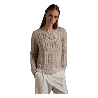 KANGRA Femme, Pulls, Beige, Taille: 40 FR Maille Perforée