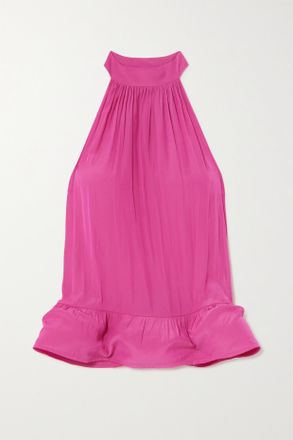 Lanvin Neckholder-oberteil Aus Satin Mit Sch&ouml;&szlig;chen - Pink