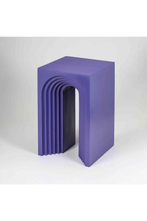 MID.YOU Mid.you Beistelltisch, Lila, Holz, Mangoholz, Hartholz, quadratisch, eckig, 30x50x30 cm, Wohnzimmer, Wohnzimmertische, Beistelltische