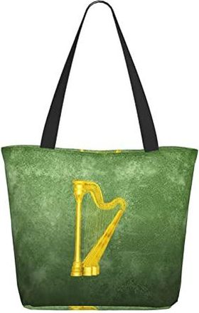 AOOEDM Sac shopping pour femme harpe irlandaise 33 x 28 x 17 cm. Le cadeau parfait pour la Saint-Valentin. Cest de la Saint-Valentin pour maman, fille, &eacute;pous