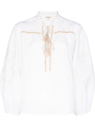 Boteh La Choza Bluse - Wei&szlig;