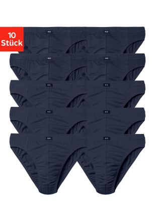 H.I.S Slip H.I.S M&auml;nner Unterhose, Herren, Gr. 10 (4XL), 10 Stk., blau (navy), Jersey, Obermaterial: 95% Baumwolle, 5% Elasthan, unifarben, k&ouml;rpernah, Unter