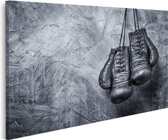 Islandburner Bild auf Leinwand Vintage Boxhandschuhe H&auml;ngen Wand Bilder Drucke Kunst Poster Wandbild