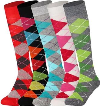 MySocks MySocks Hommes Femmes Genou Haute Chaussettes,Multicolore 705,36-41