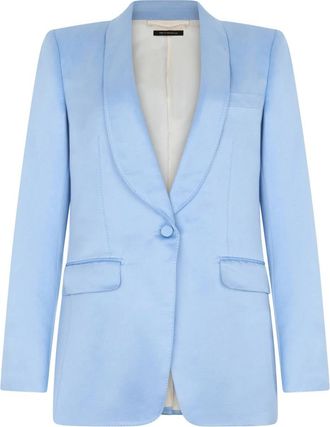 Tom Ford Femme, Vestes, Bleu, Taille: 38 FR Blazer &agrave; revers crant&eacute;