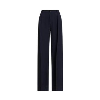 Ralph Lauren Femme, Pantalons, Bleu, Taille: 32 FR Pantalon Large Bleu Marine