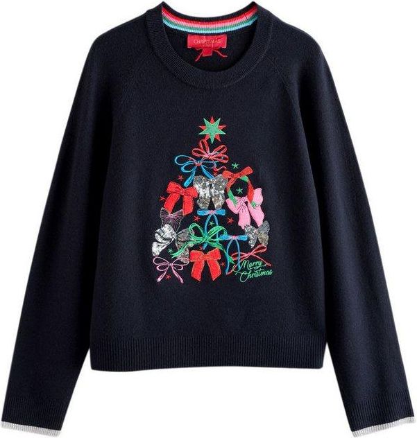 Strickpullover Langärmeliger Weihnachtspullover (1-tlg)