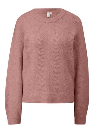 QS by s.Oliver Weicher Pullover mit Ajourmuster